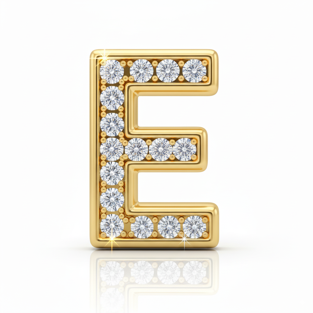 Rhinestone Gold E – Chelsea’s Charm Collars
